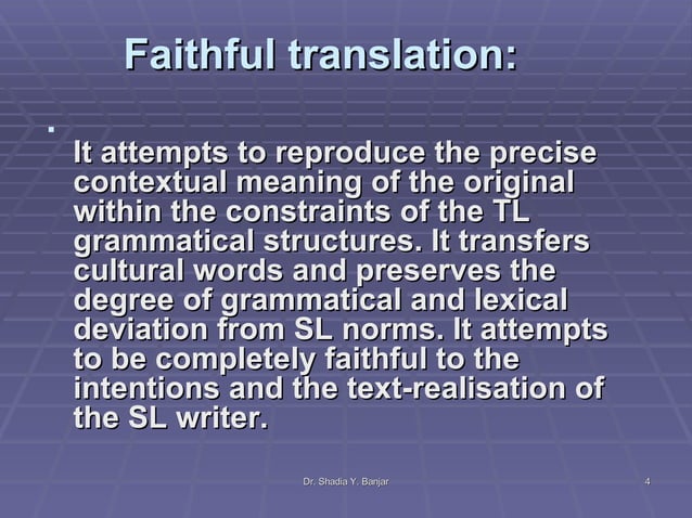 Methods Of Translation | PPT