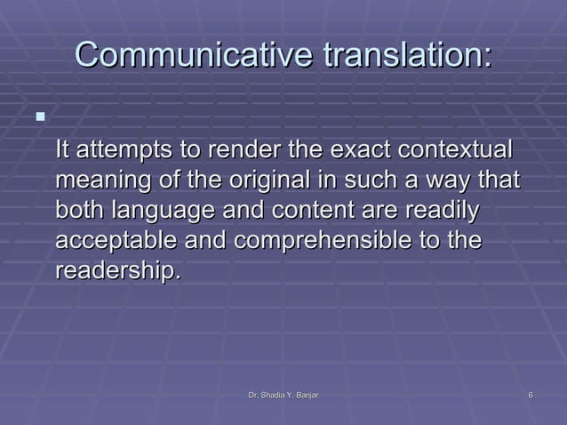 Methods Of Translation | PPT