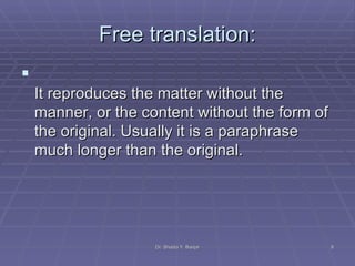 Methods Of Translation | PPT