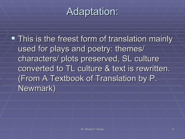 Methods Of Translation | PPT