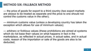 METHODS-OF-VALUATION1.pptx specifically covers customs administration | PPTX