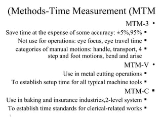 Methods time measurement (mtm) | PPT
