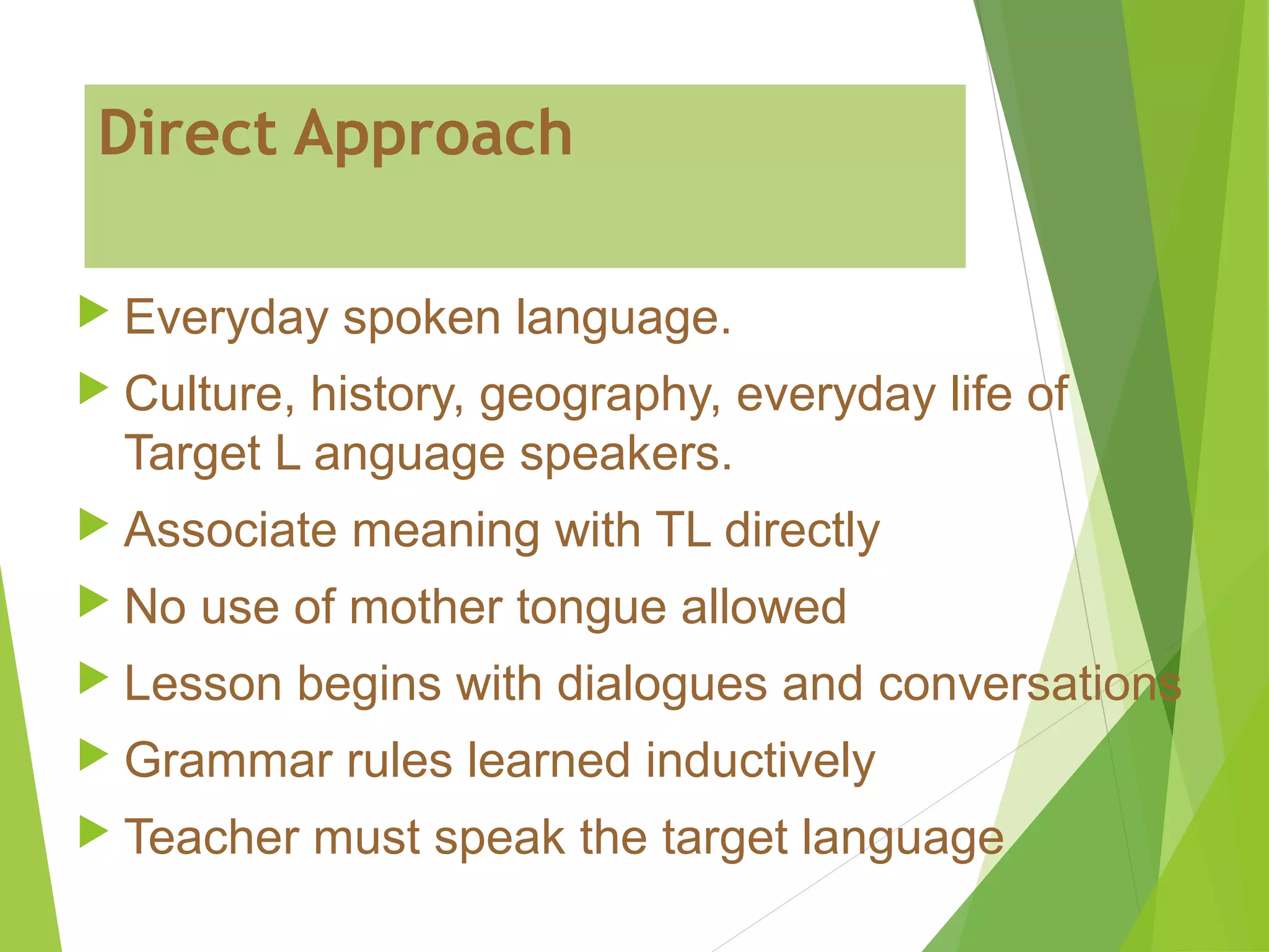 English Language Teaching Methods | PPT