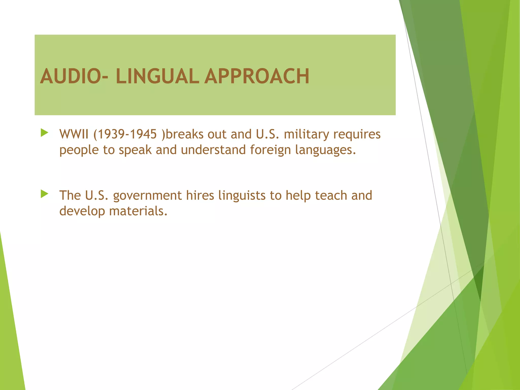 English Language Teaching Methods | PPT
