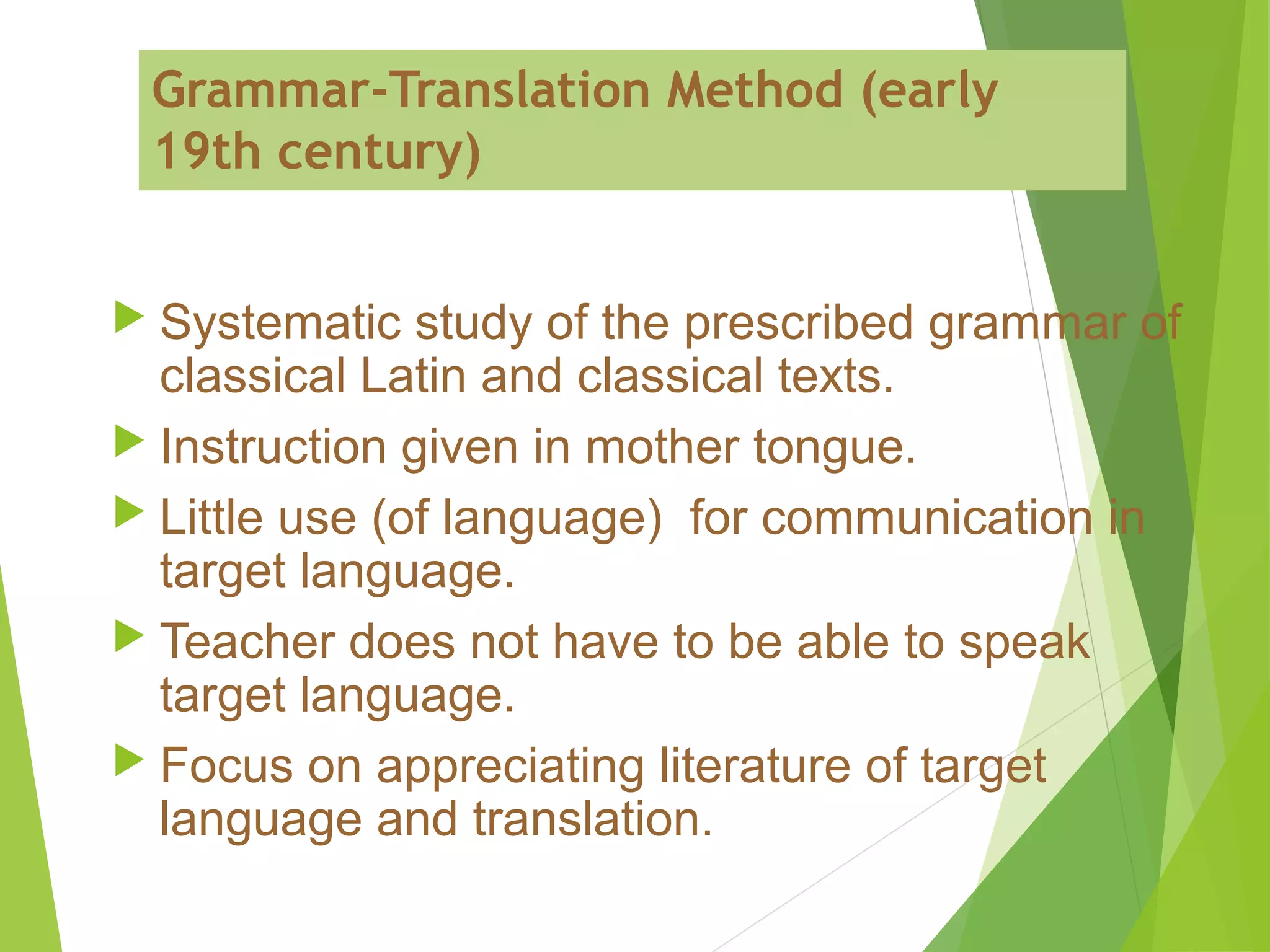 English Language Teaching Methods | PPT