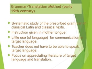 English Language Teaching Methods | PPT | Education