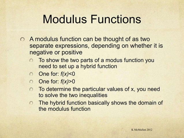 Methods6 modulus function | PPTX