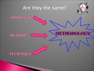 Methods and Approaches (Introduction to the course) | PPT