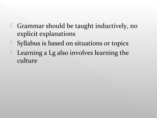 Methods and approaches in language teaching | PPT | Education
