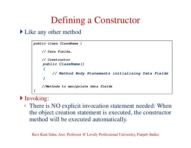 Methods And Constructors