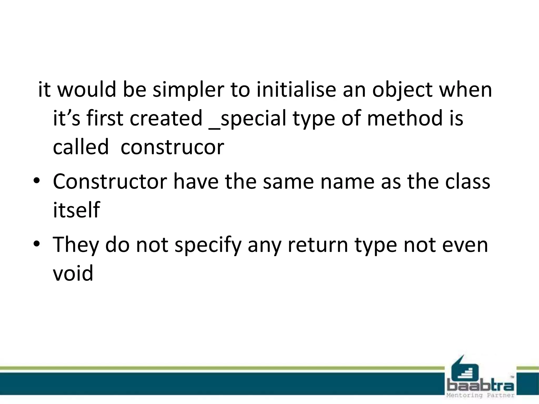 Methods and constructors in java | PPTX Methods and constructors in java | PPTX