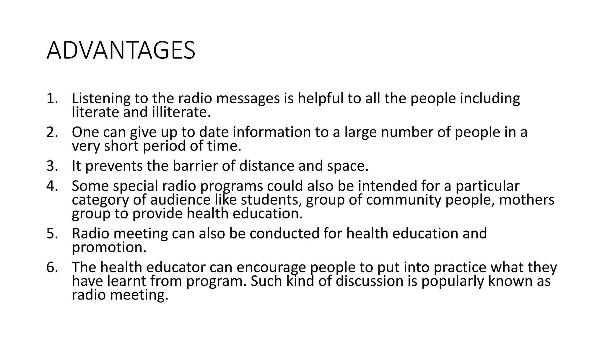 Methods and media of health education | PPTX
