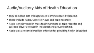 Methods and media of health education | PPTX