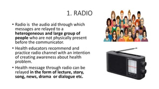 Methods and media of health education | PPTX