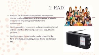 Methods and media of health education | PPTX