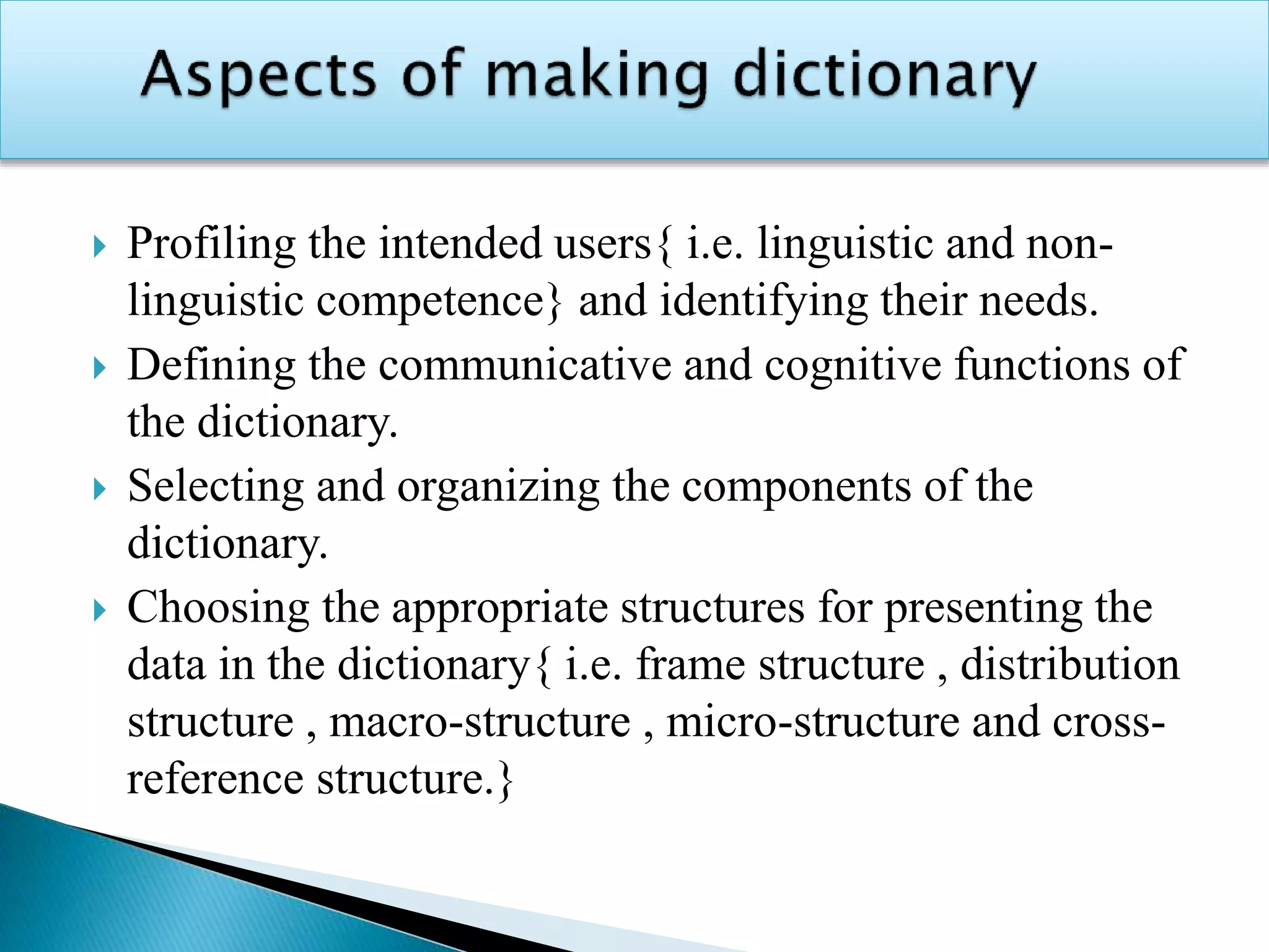 Methods and steps of creating electronic dictionary | PPTX
