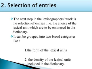 Methods and steps of creating electronic dictionary | PPTX