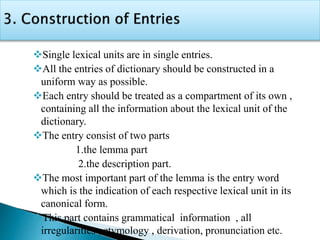 Methods and steps of creating electronic dictionary | PPTX