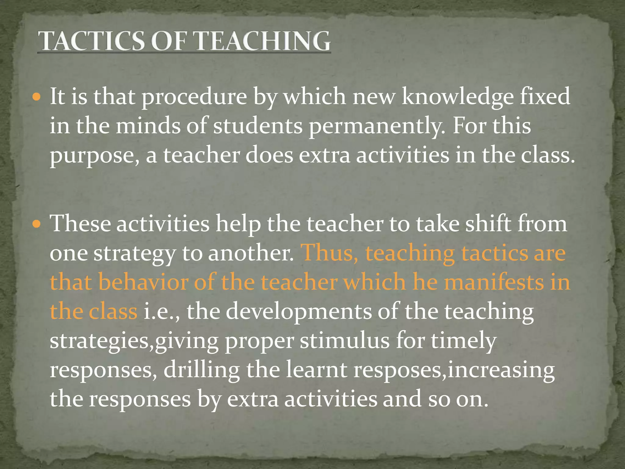 Methods and strategies of teaching | PPTX