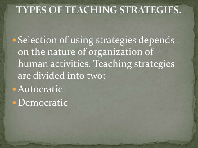 Methods and strategies of teaching | PPTX
