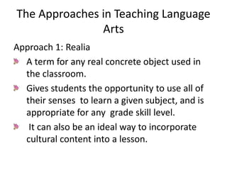 Methods and strategies in teaching language arts | PPTX