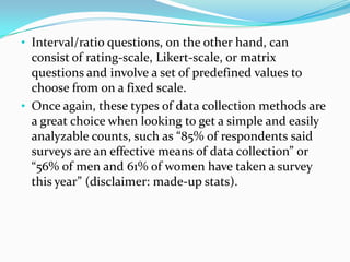 Methods and techniques of data collection | PDF | Educational ...