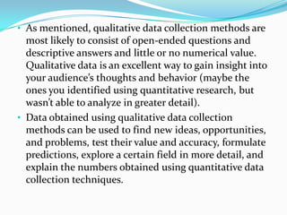 Methods and techniques of data collection | PDF | Educational ...