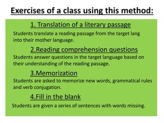 Grammar Translation Method (G.T.M) | PPT