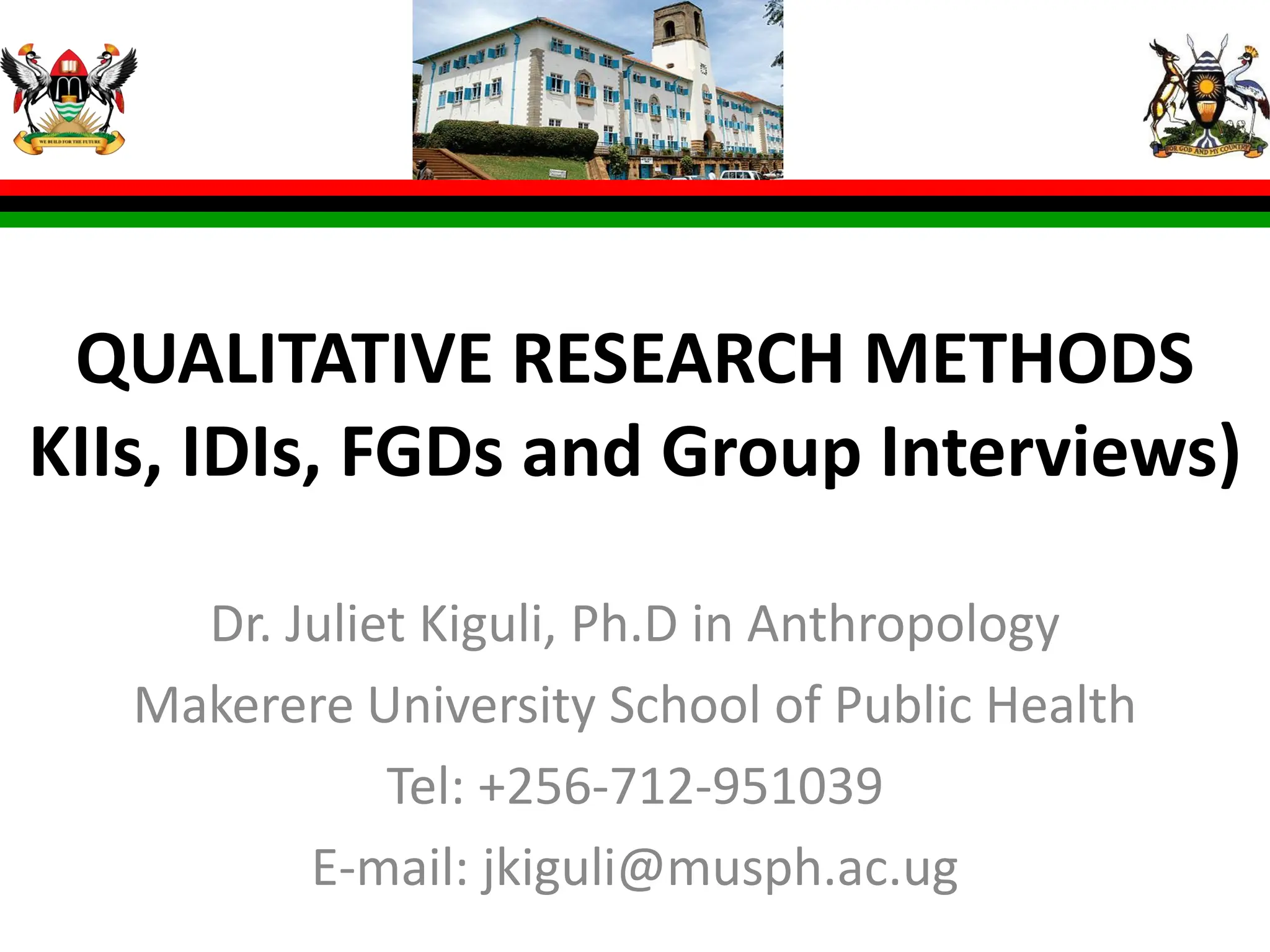 Principles and guidelines on focused group discussion | PPT