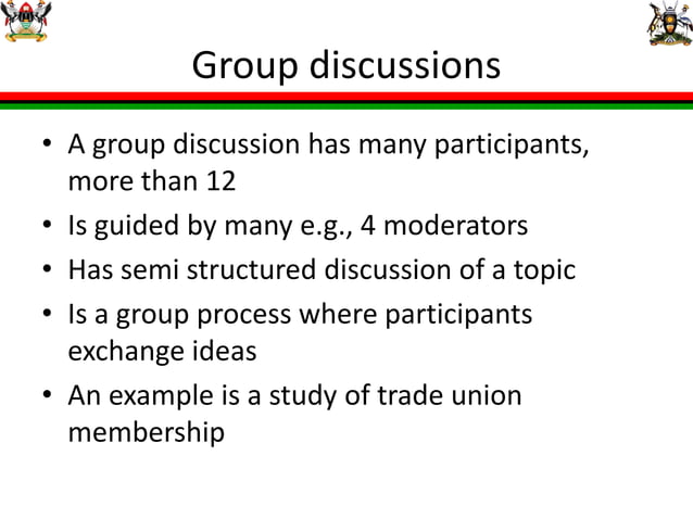 Principles and guidelines on focused group discussion | PPT
