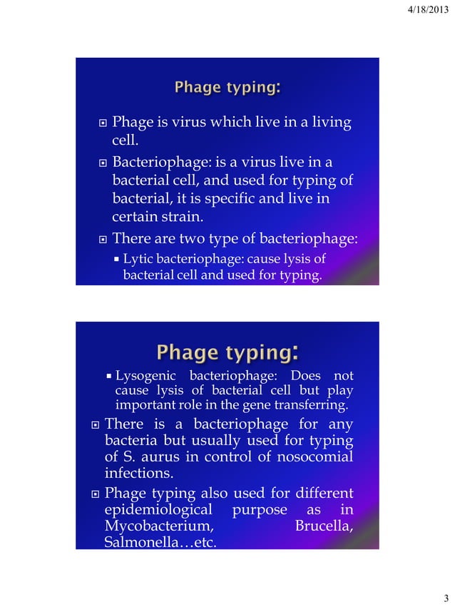 Methods for bacterial typing | PDF | Infectious Diseases | Diseases and Conditions