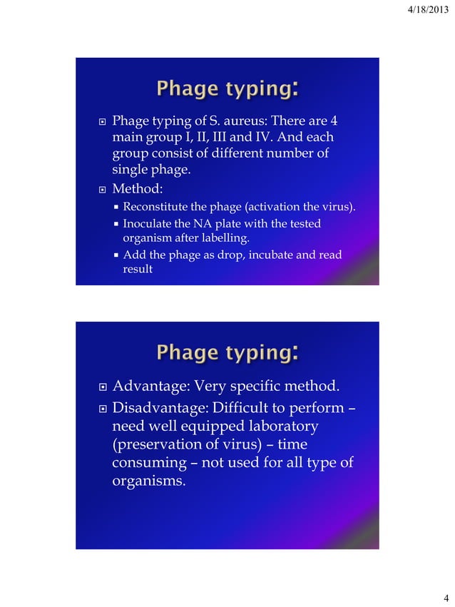 Methods for bacterial typing | PDF | Infectious Diseases | Diseases and Conditions