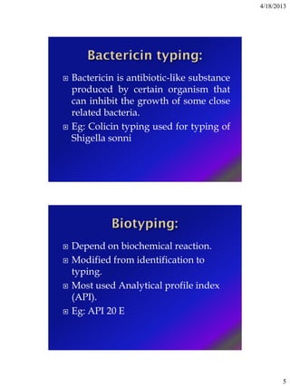 Methods for bacterial typing | PDF
