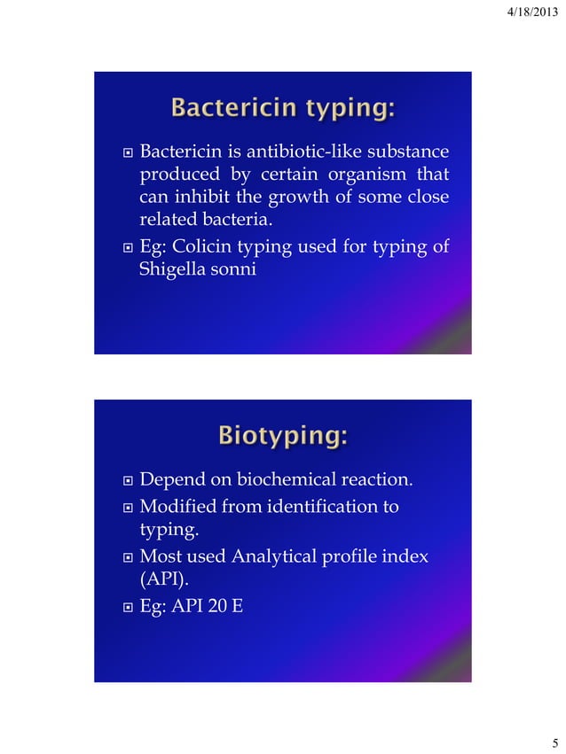 Methods for bacterial typing | PDF | Infectious Diseases | Diseases and Conditions