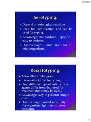 Methods for bacterial typing | PDF