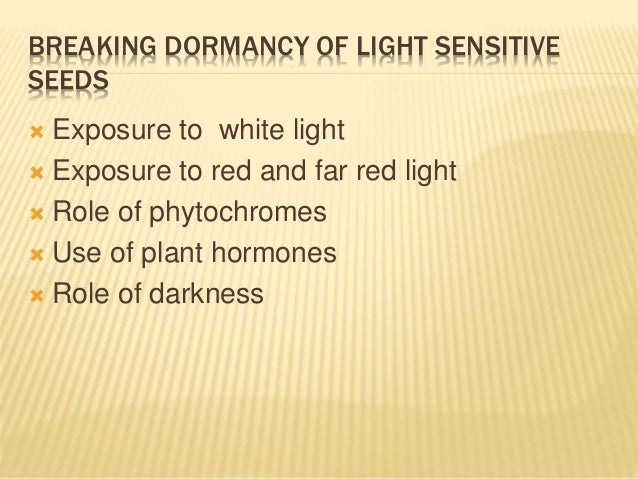 Methods For Breaking Seed Dormancy