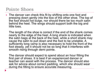 Methods for Correct Fitting of Pointe Shoes | PPTX
