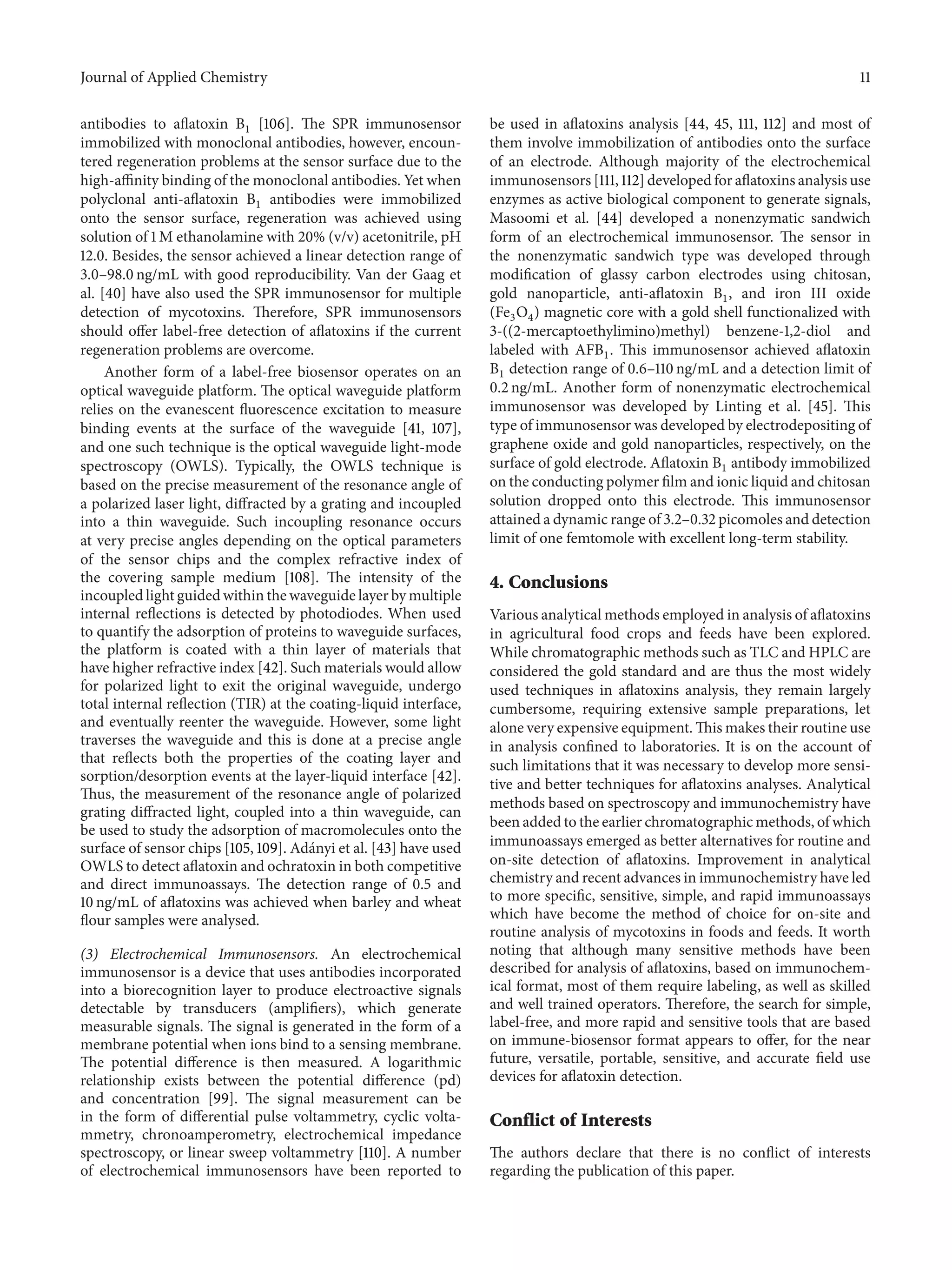 Methods for detection of aflatoxins in agricultural food crops | PDF | Chemistry | Science