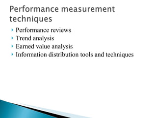 Methods for evaluating project performance | PPT