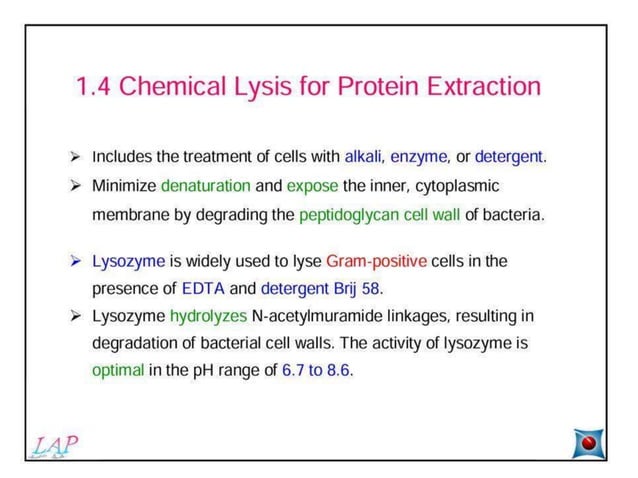 Methods for extraction of proteins | PPTX