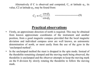Methods for gyrotheodolite | PPTX