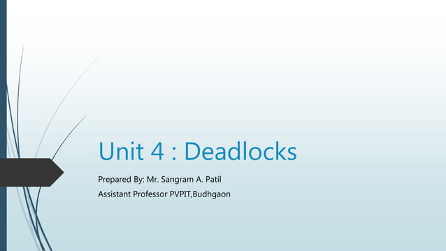 Methods for handling deadlock | PPTX | Operating Systems | Computer Software and Applications