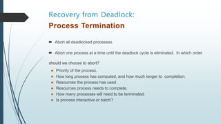 Methods for handling deadlock | PPTX