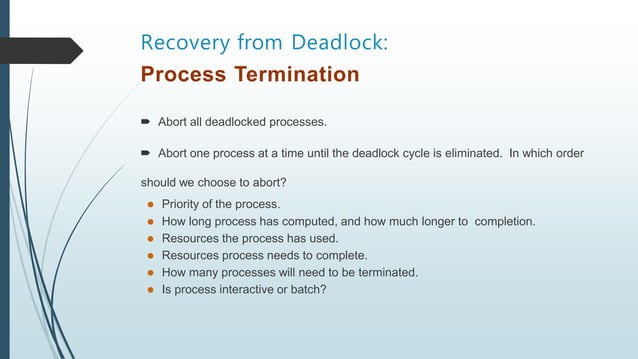 Methods for handling deadlock | PPTX | Operating Systems | Computer Software and Applications