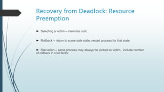 Methods for handling deadlock | PPTX