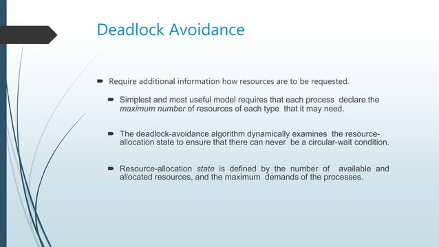 Methods for handling deadlock | PPTX | Operating Systems | Computer Software and Applications