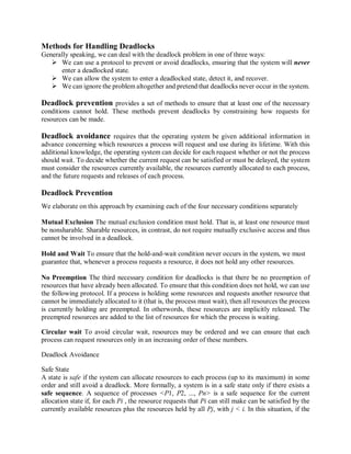 Methods for handling deadlocks | PDF