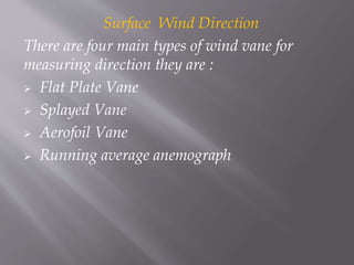 Methods for measurements of meteorological variables | PPTX
