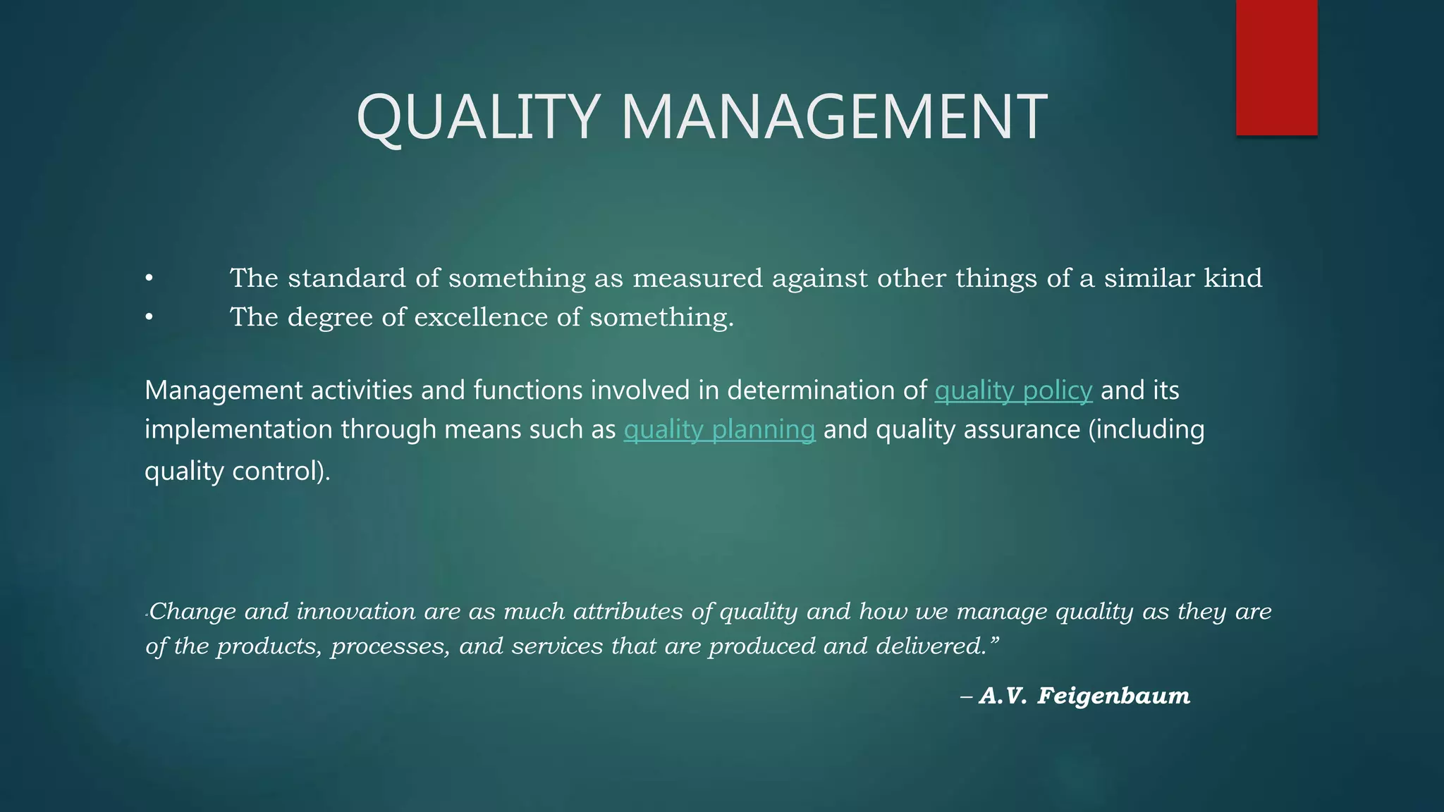 Methods for quality management | PPTX