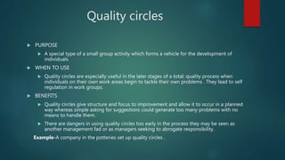 Methods for quality management | PPT
